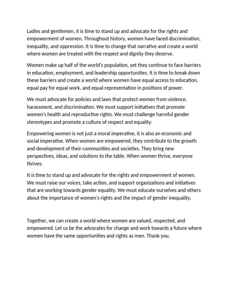 Advocacy Speech | PDF