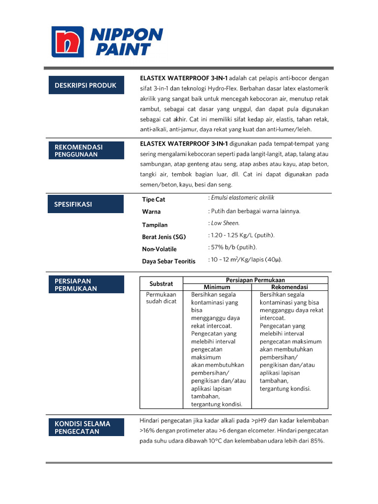 TSDS Elastex Waterproof 3-In-1 | PDF
