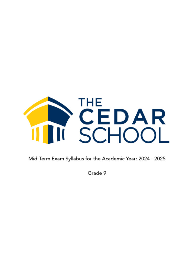 Grade 9 Mid-Term Exam Syllabus 2024-25 | PDF | Demand | Microeconomics