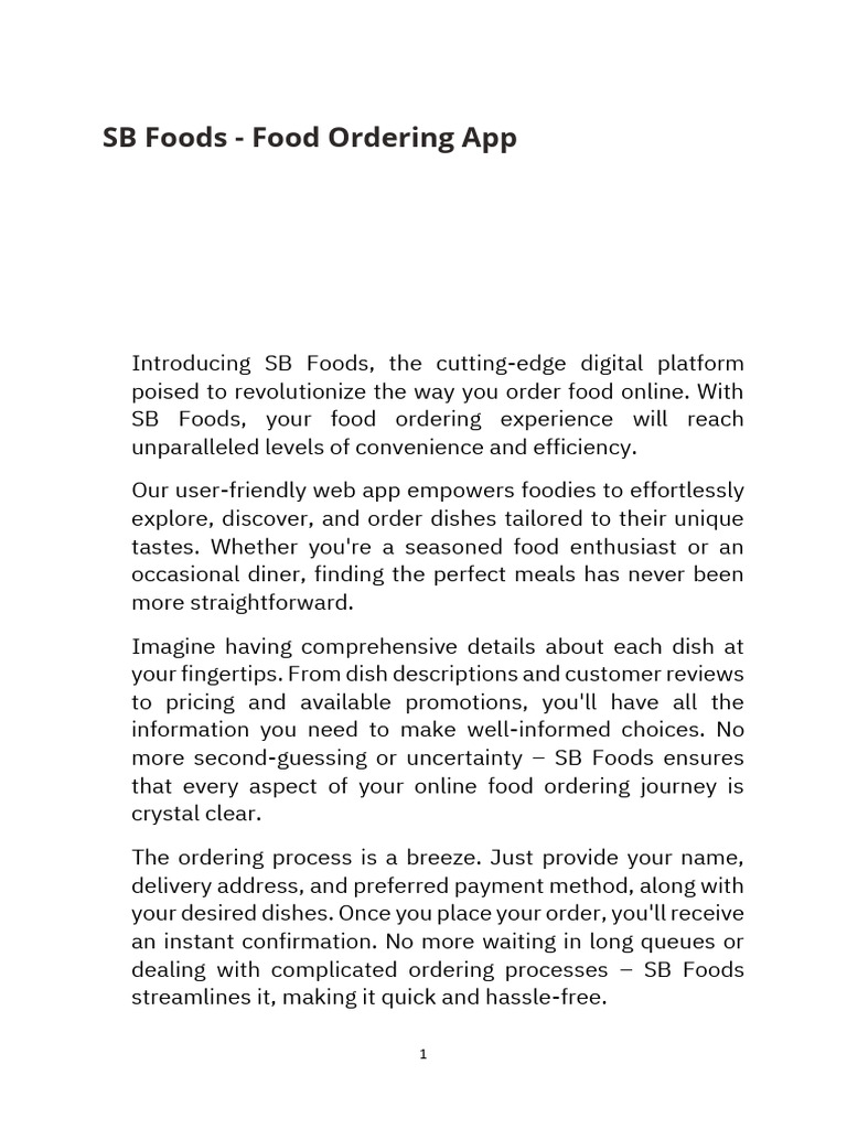 SB Foods | PDF | Databases | Mongo Db