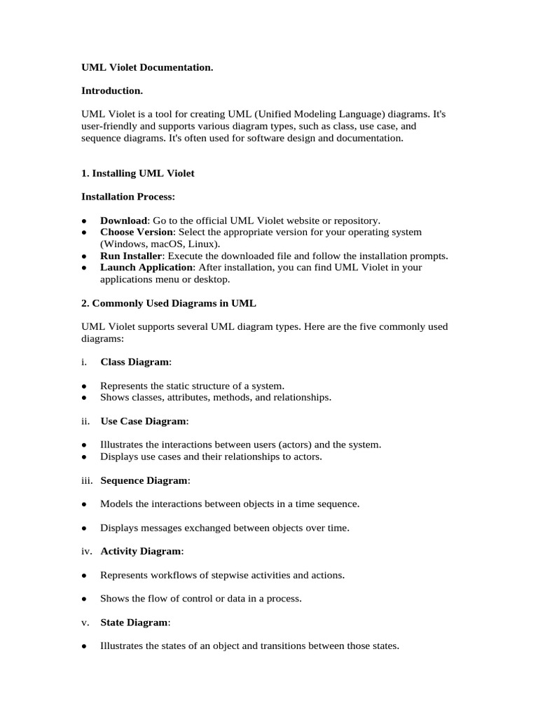 UML Violet Documentation | PDF | Unified Modeling Language | Use Case