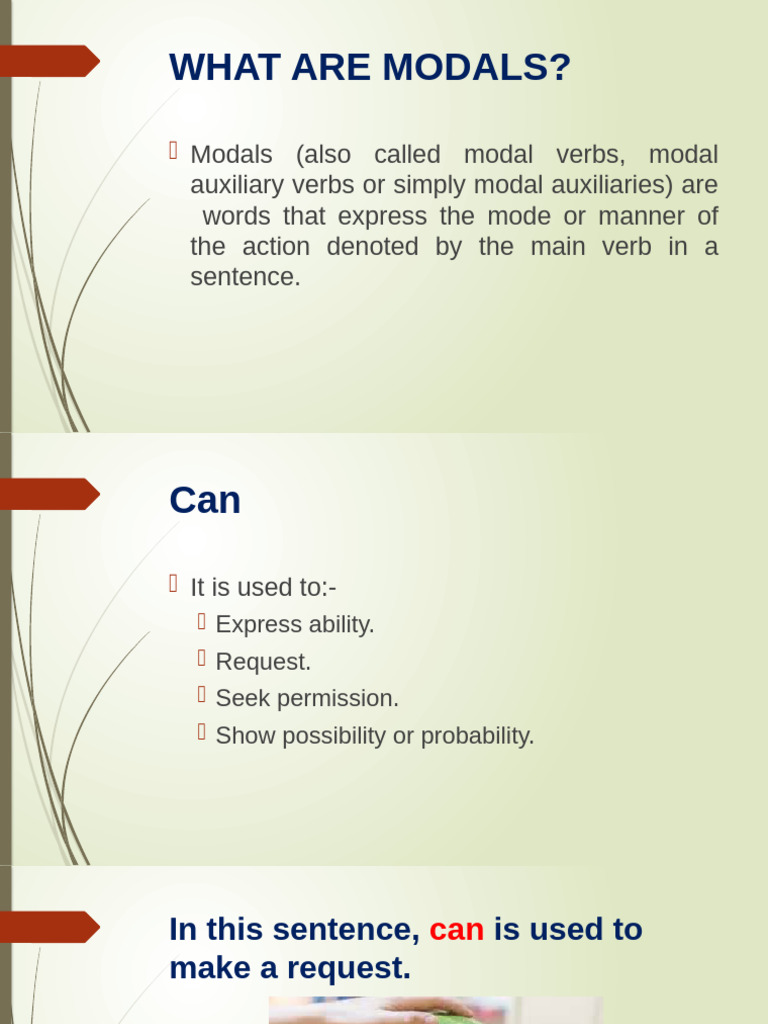 Presentation On MODALS | PDF