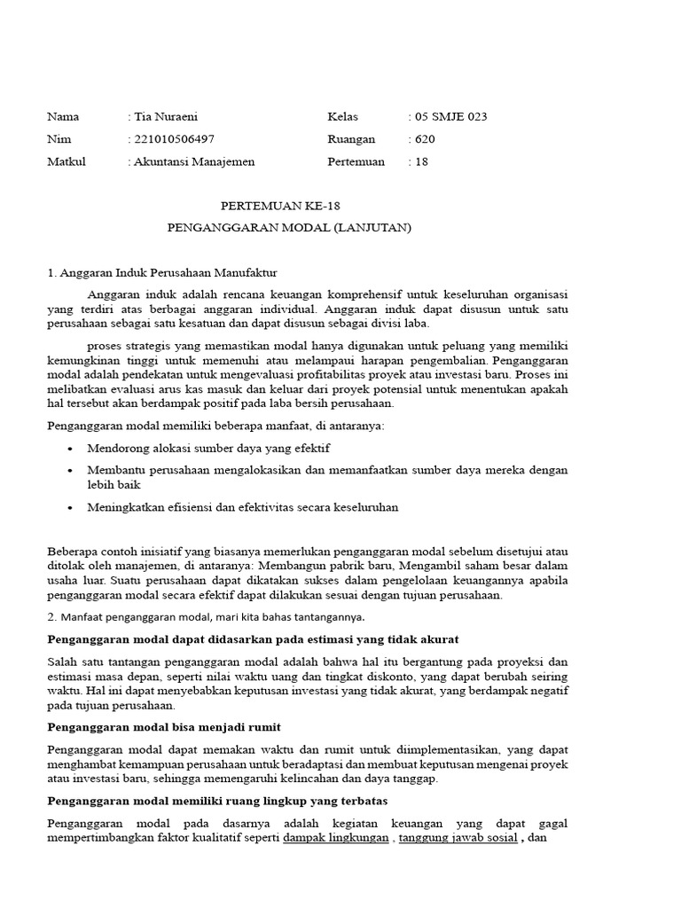 Tia Akmen Pert 18 | PDF