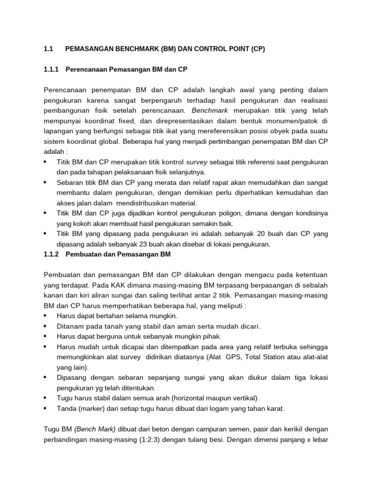 Spesifikasi Teknis BM & CP | PDF