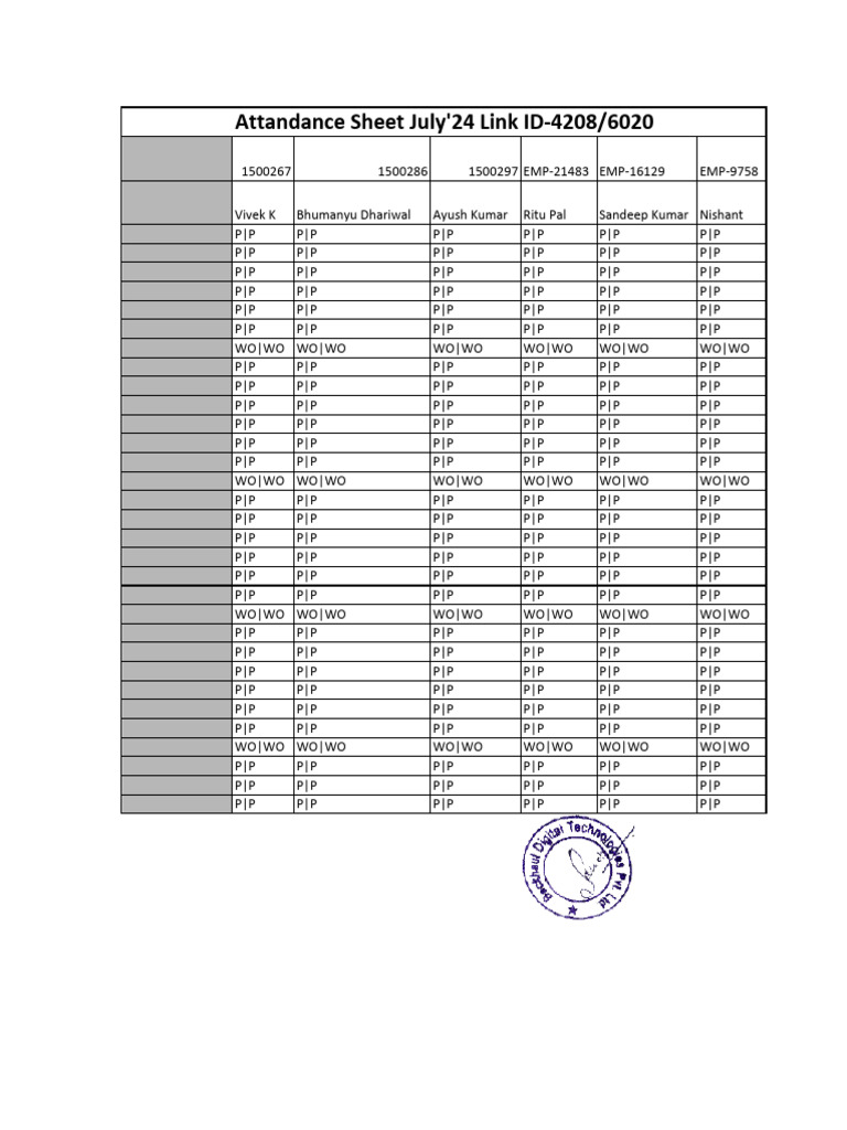 Attendance Q3'24 4208 | PDF