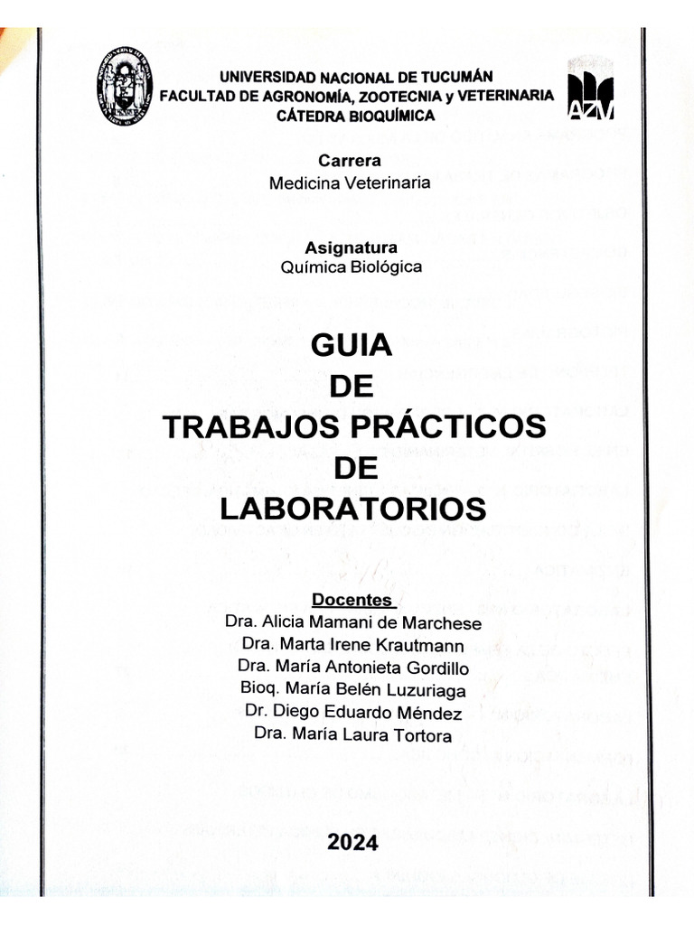 Cartilla Lab Bioqca 2024 | PDF