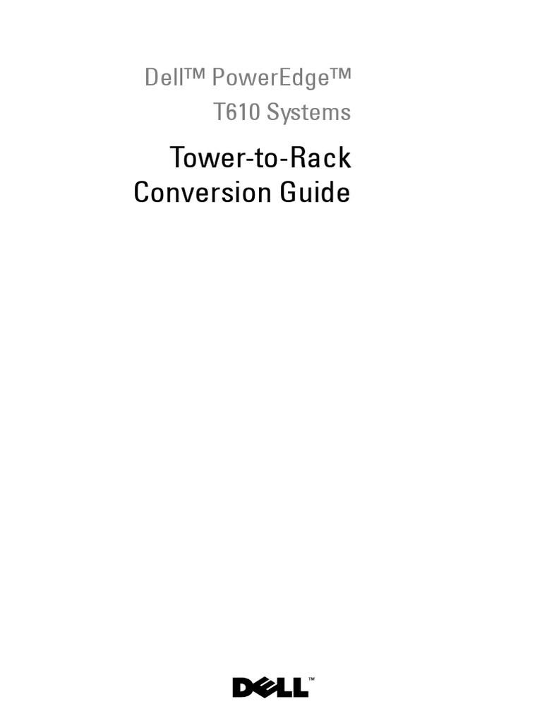 Poweredge-T610 - Reference Guide - En-Us | PDF | Screw | Manufactured Goods