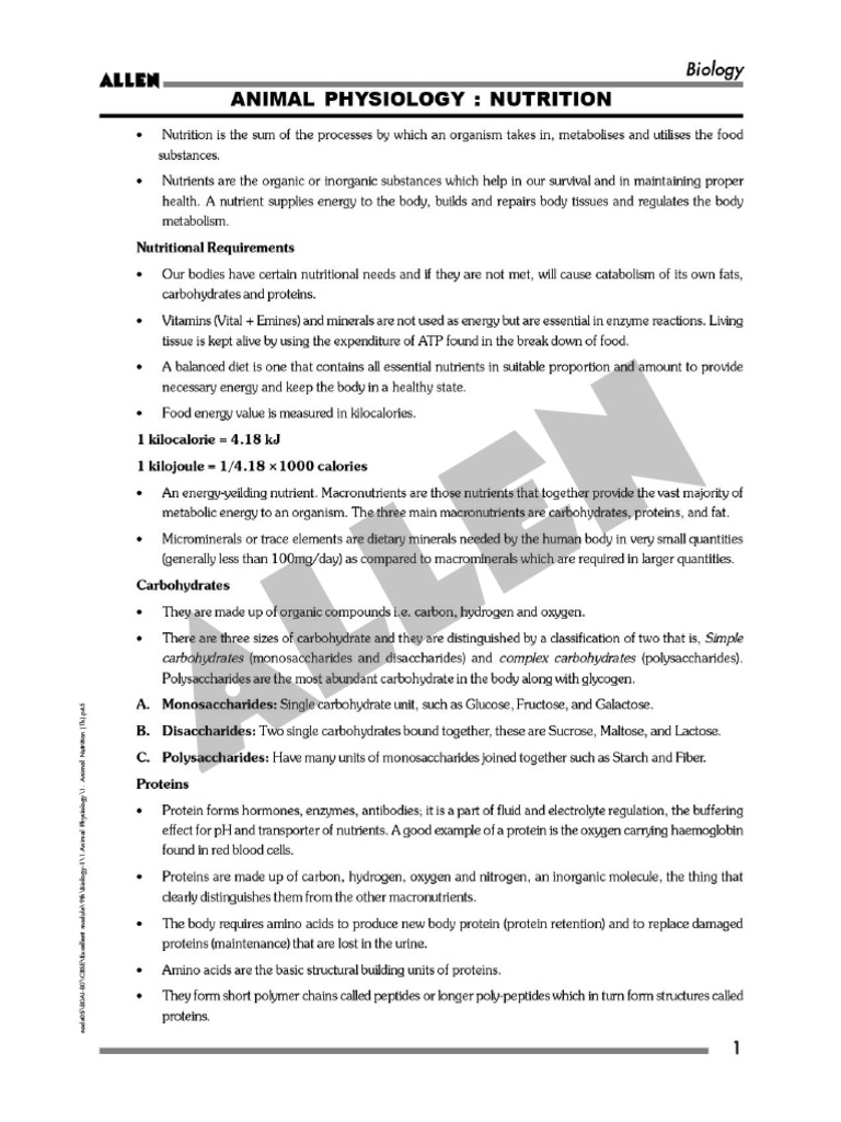 Animal Physiology | PDF