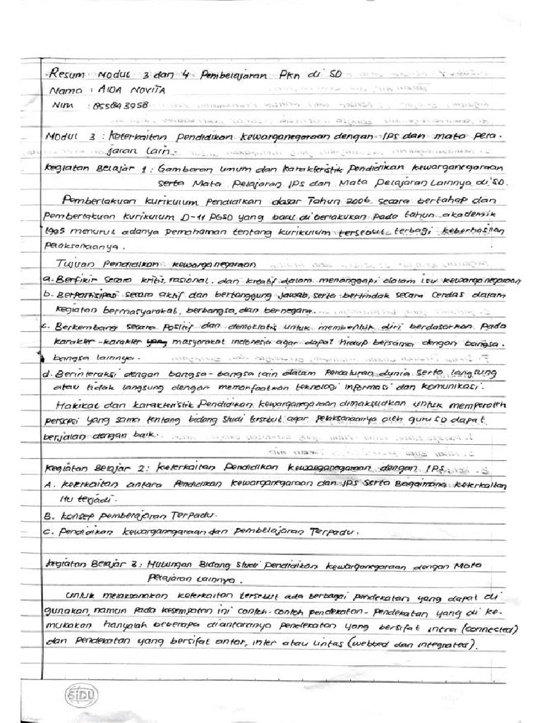 Resum PKN Modul 3 Dan 4 | PDF