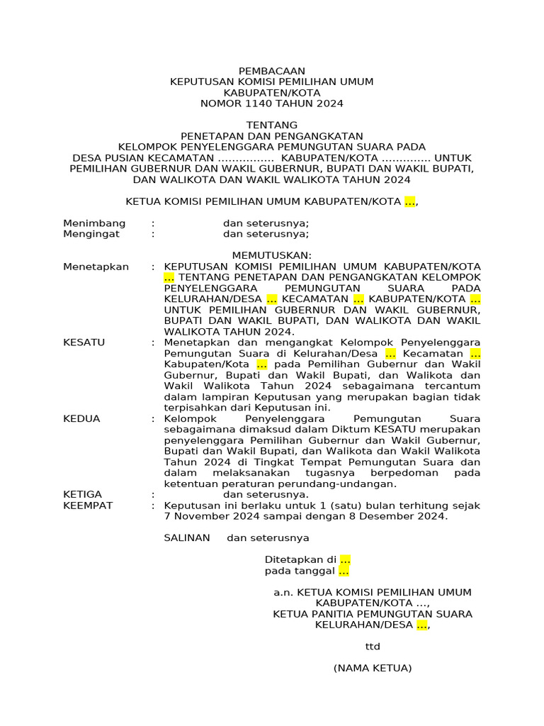 Baca Keputusan KPPS | PDF