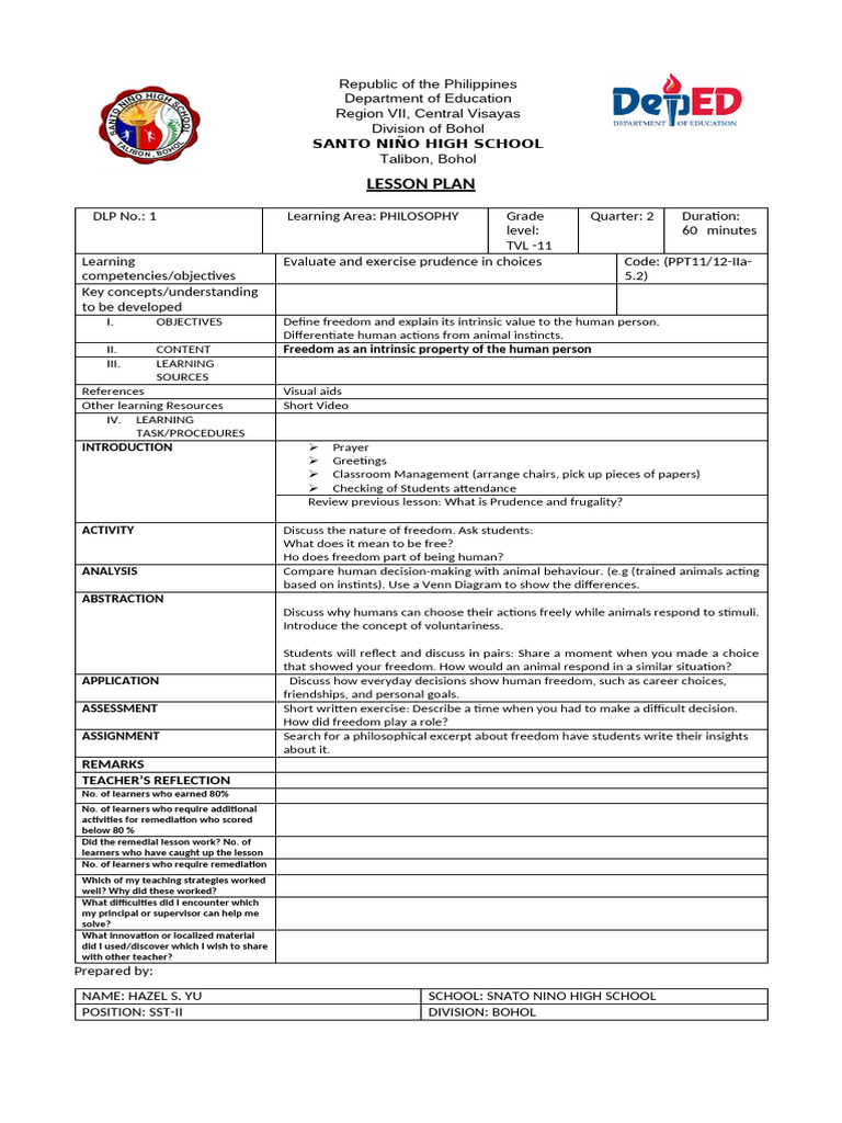 Philo Dlp 1 Pdf Learning Teachers