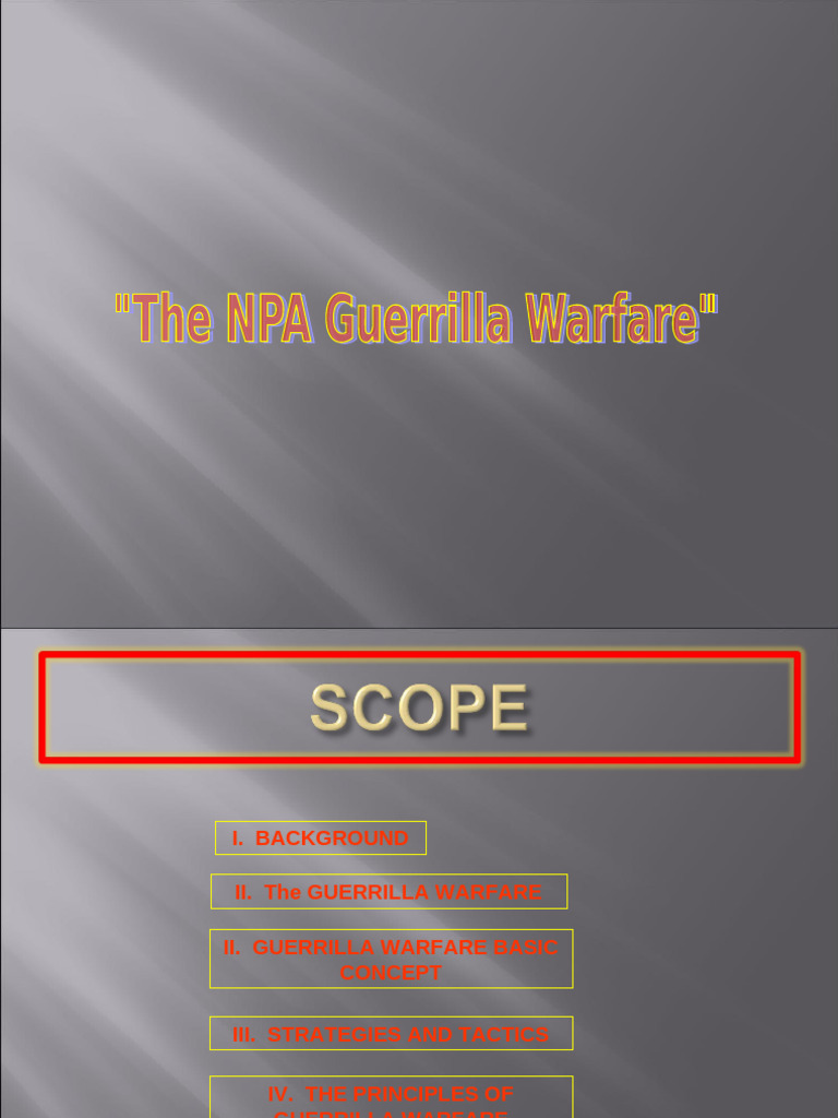 Npa Guerrilla Warfare | PDF | Guerrilla Warfare | Communism