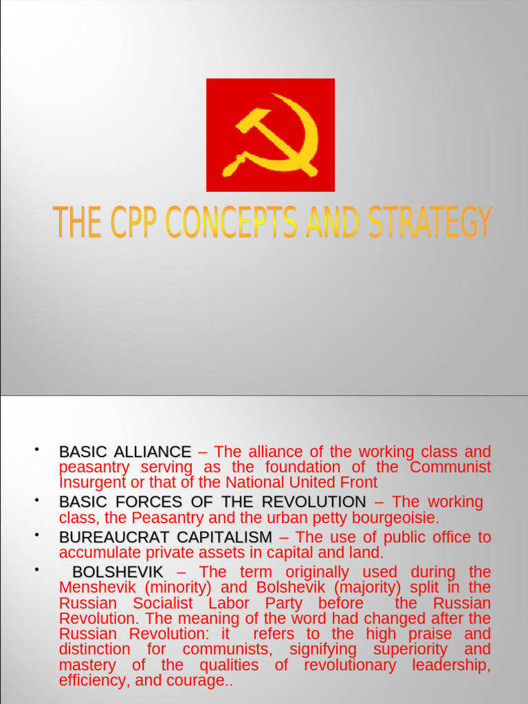 CPP Concept and Strategy | PDF | Leninism | Communism