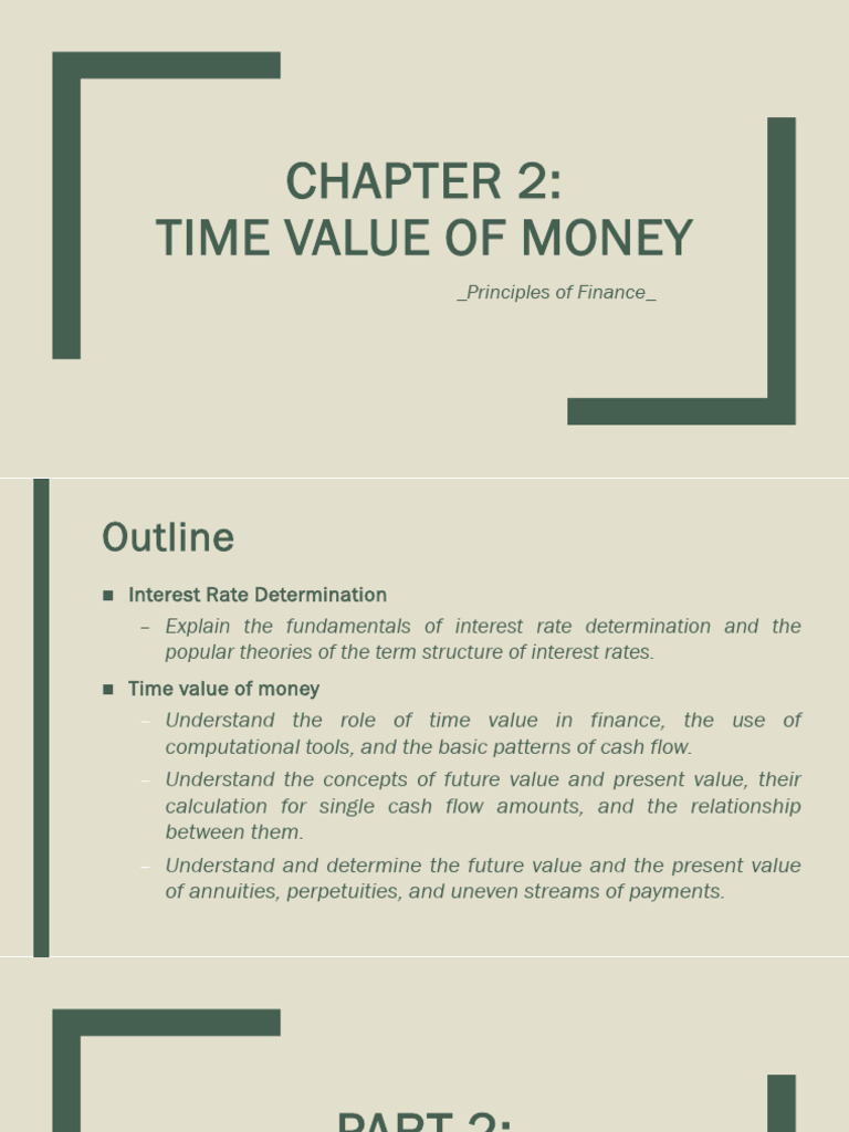 Chapter 2 - Time Value of Money - Part 2 | PDF | Present Value | Time ...