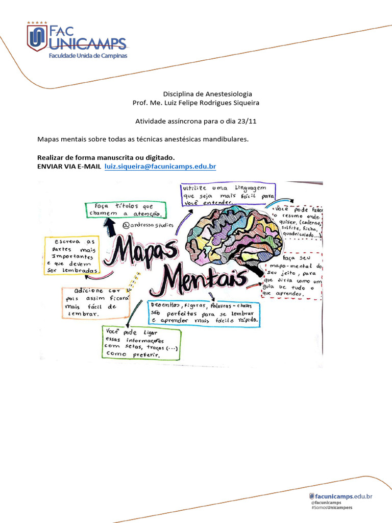 Atividade de Mapas Mentais EAD - Mandibula-3 | PDF