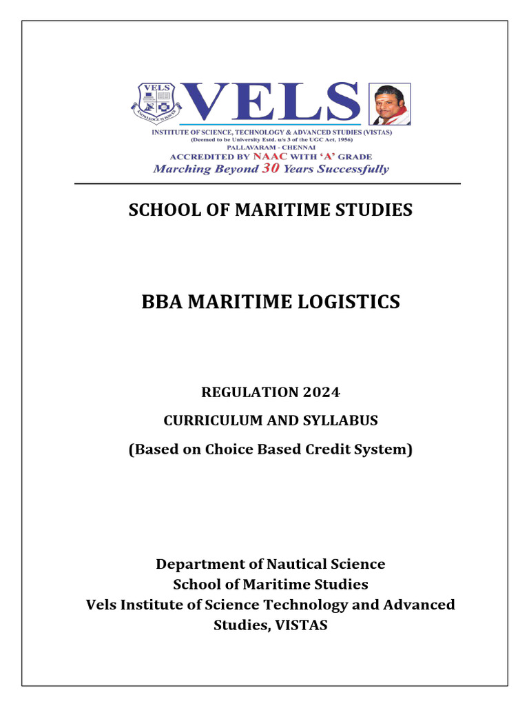 BBA-MARITIME-LOGISTICS-SYLLABUS-REGULATION-2024 | PDF | Operational Amplifier | Verb