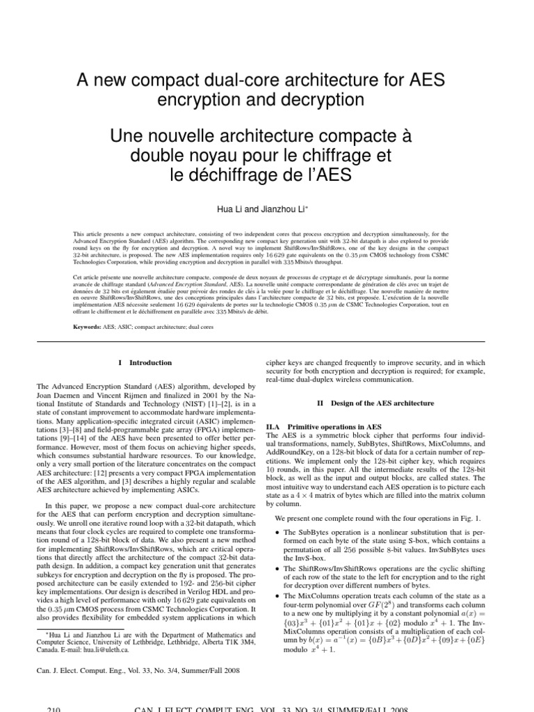 04721627 | PDF | Cryptography | Field Programmable Gate Array