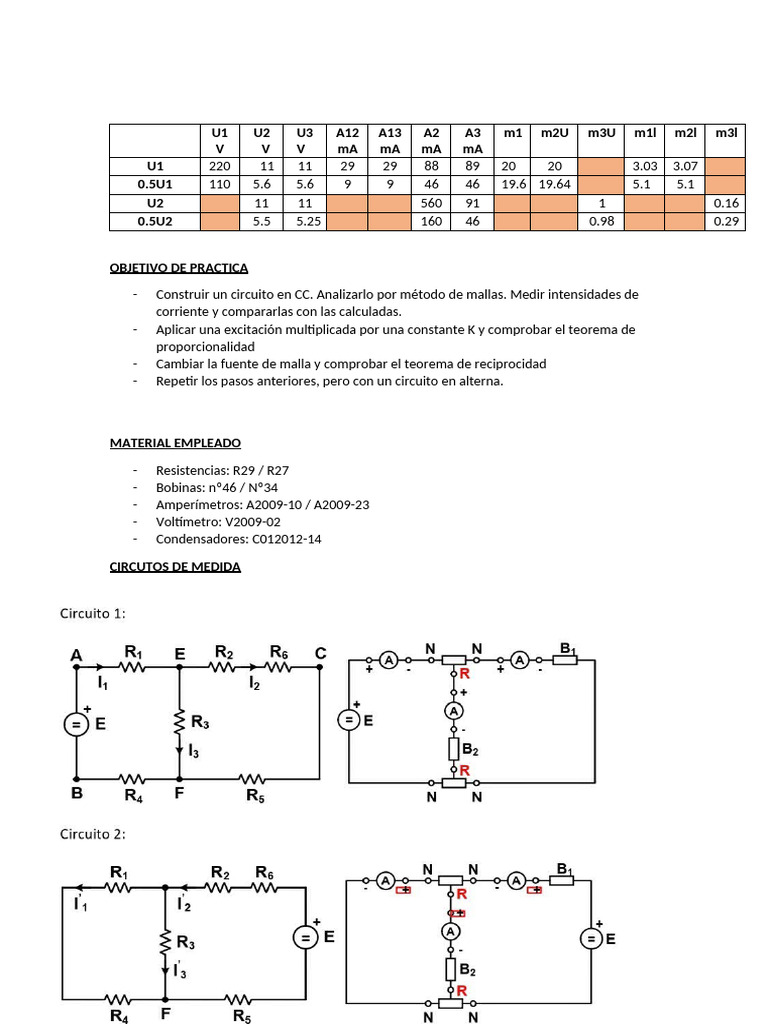Practica 5 Cir 2 | PDF | Resistencia Eléctrica y Conductancia | Red eléctrica