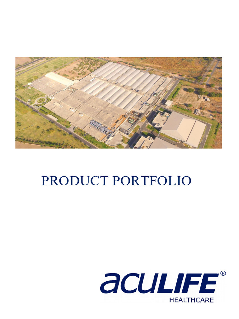 Product Portfolio - Aculife | PDF | Electrolyte | Intravenous Therapy
