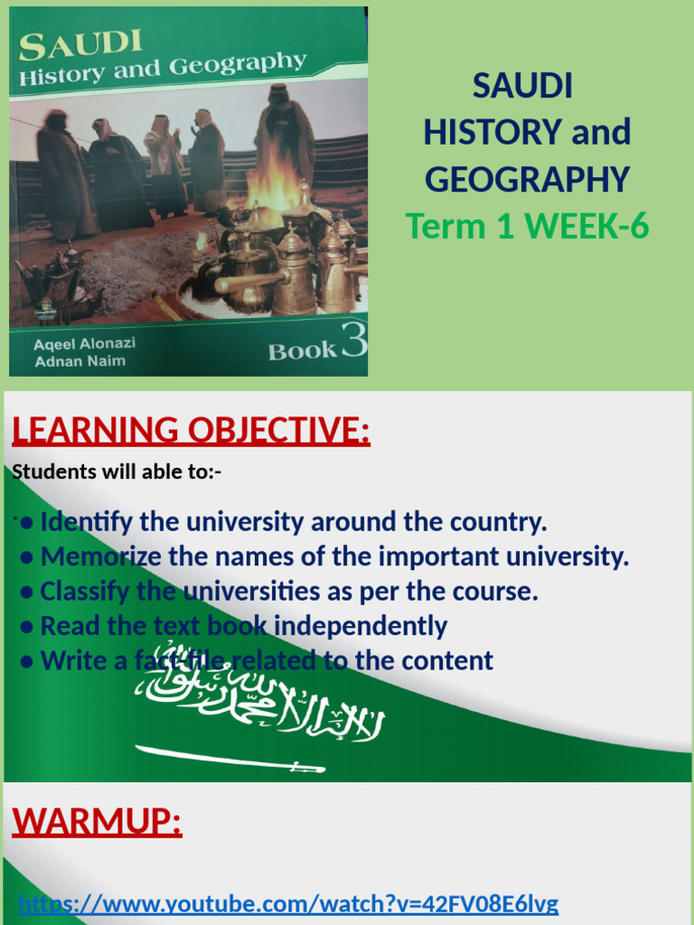Saudi History Geography Week-6 Y-7 T-1 | PDF