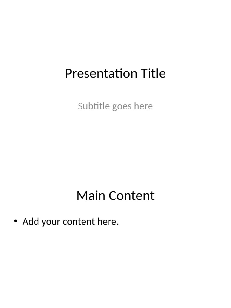Presentation Template | PDF