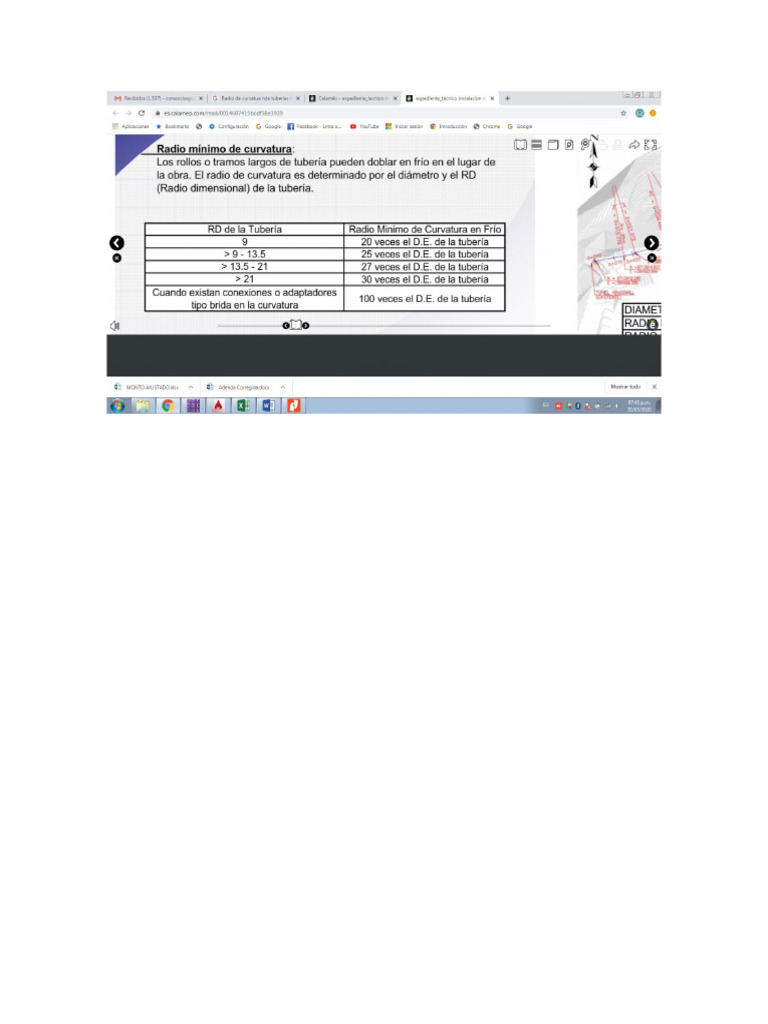 Radio Minimo de Tuberias HDPE | PDF