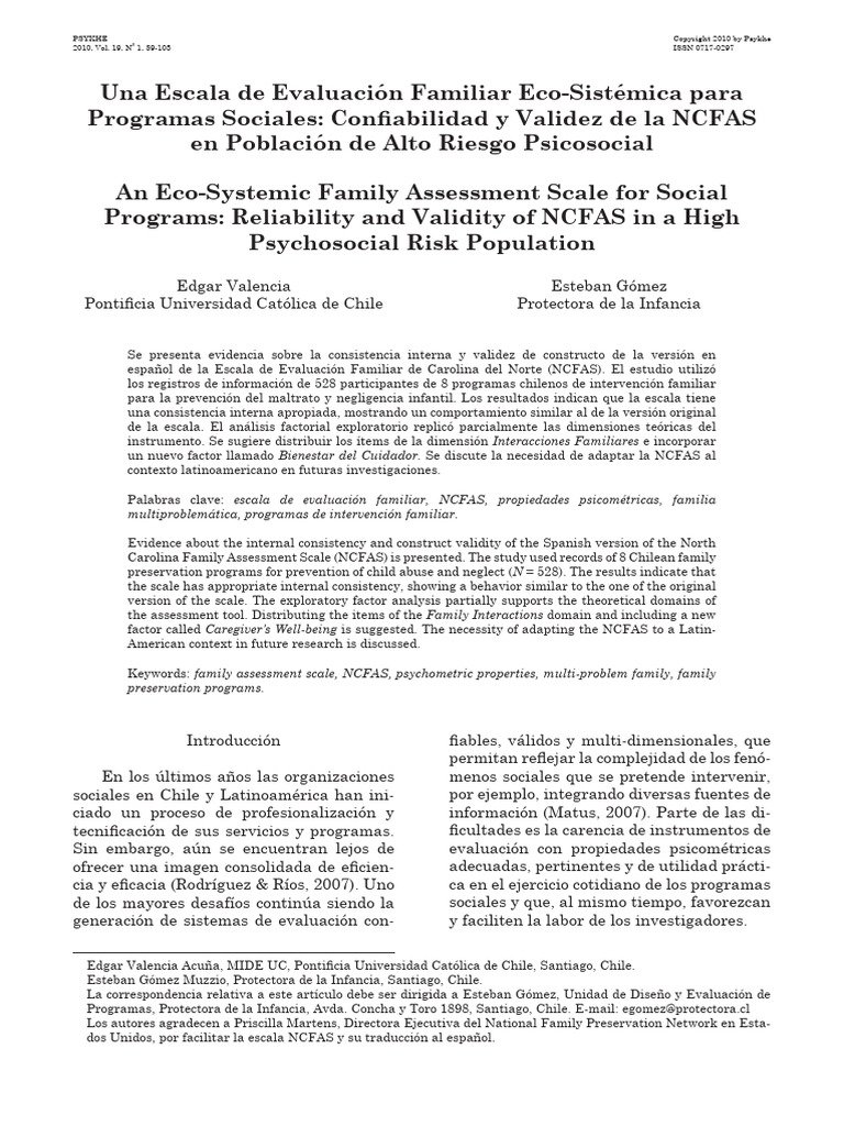 Manual NCFAS | PDF | Teoría de apego | Abuso infantil