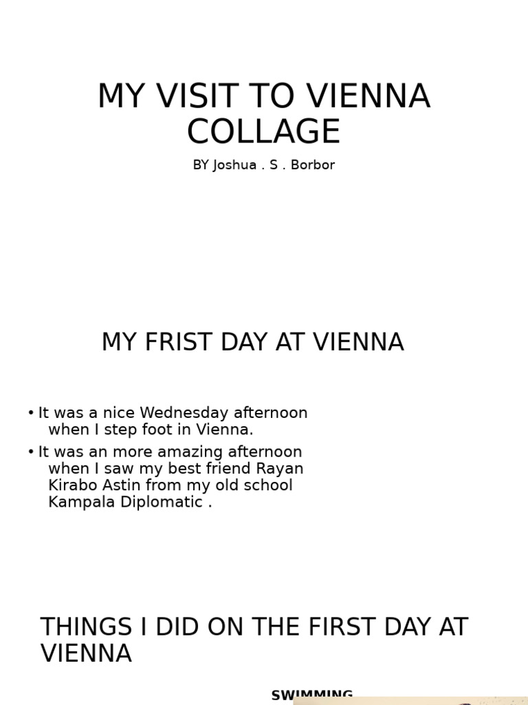 My Visit to Vienna Collage | PDF
