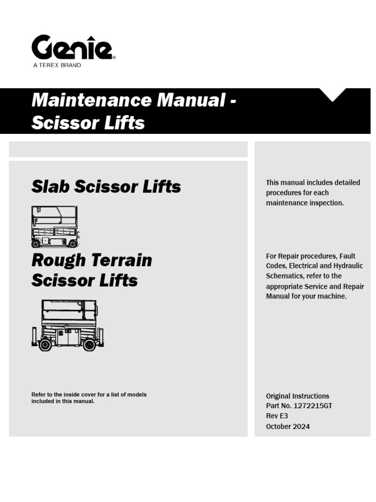 Genie Scissor Lift Maintenance Manual | PDF | Engines | Vehicles