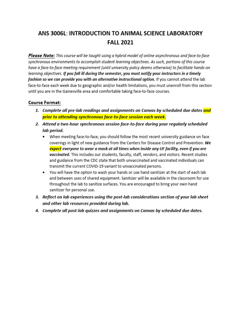 ANS-3006L-Syllabus | PDF