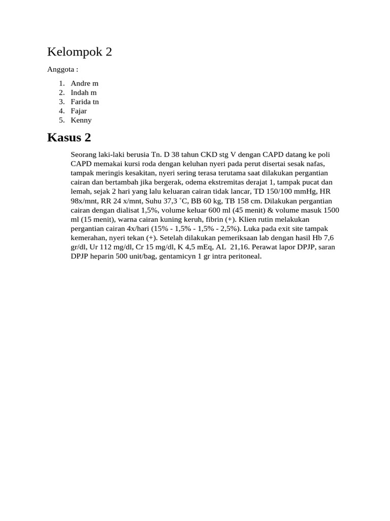 Presus CAPD Word | PDF