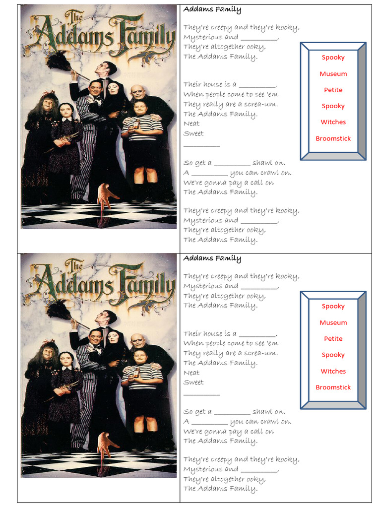 Addams Family Song | PDF