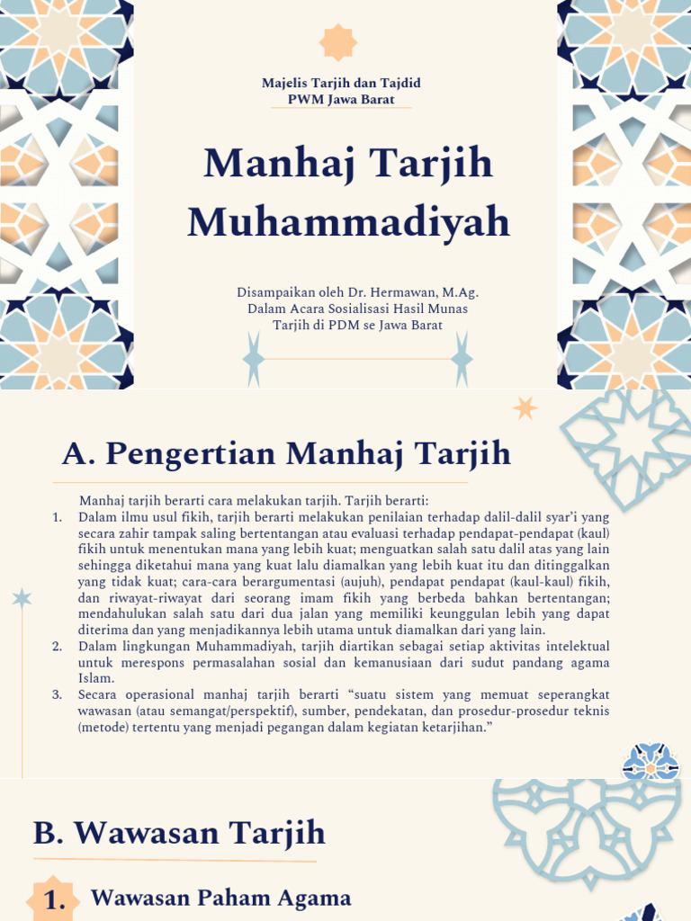 Manhaj Tarjih Muhammadiyah | PDF