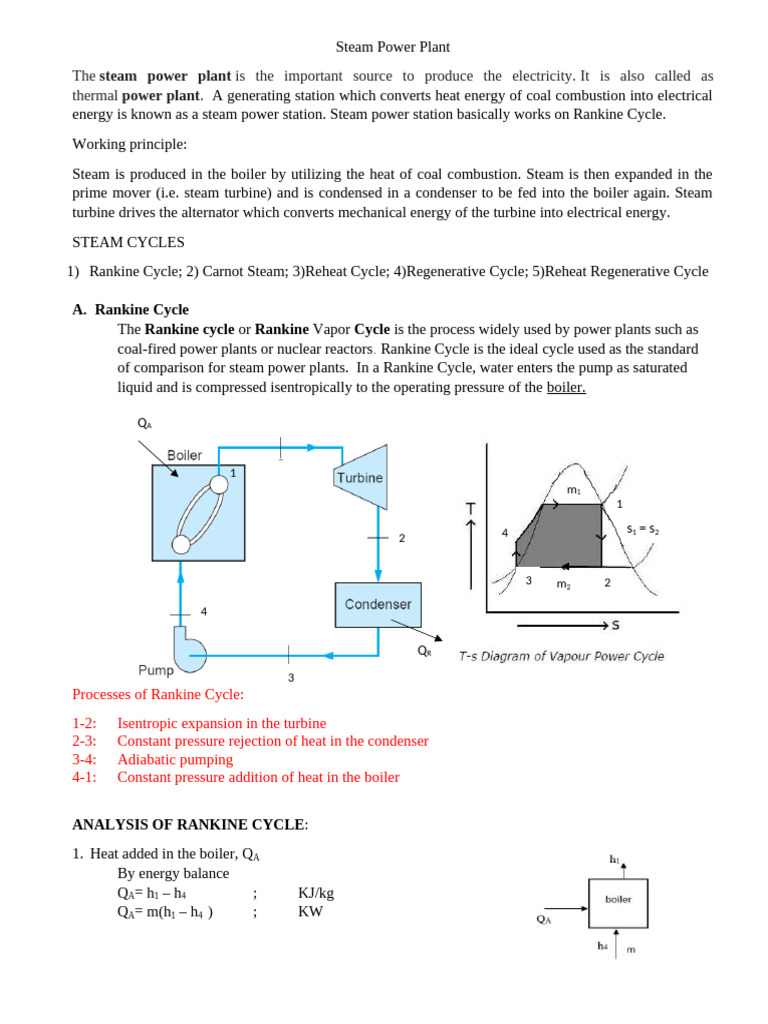 Steam Power Plant Overview and Analysis | PDF | Boiler | Steam