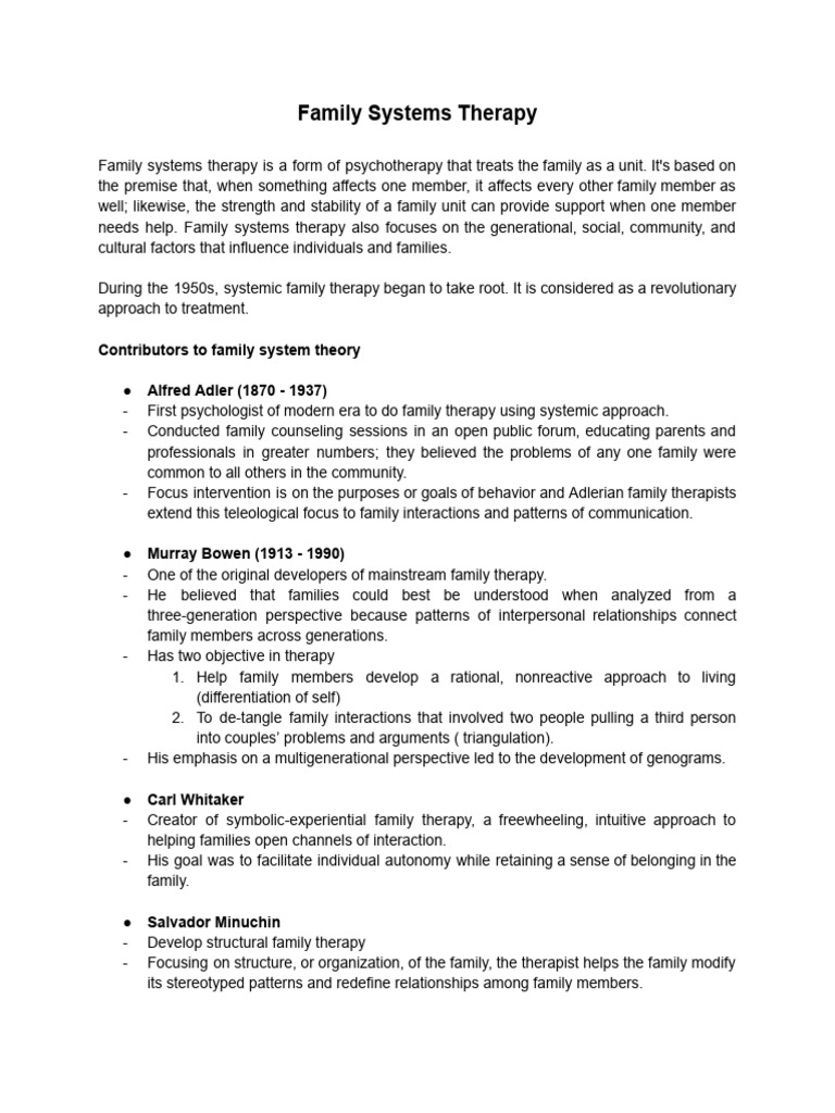 Understanding Family Systems Therapy | PDF | Family Therapy | Psychotherapy