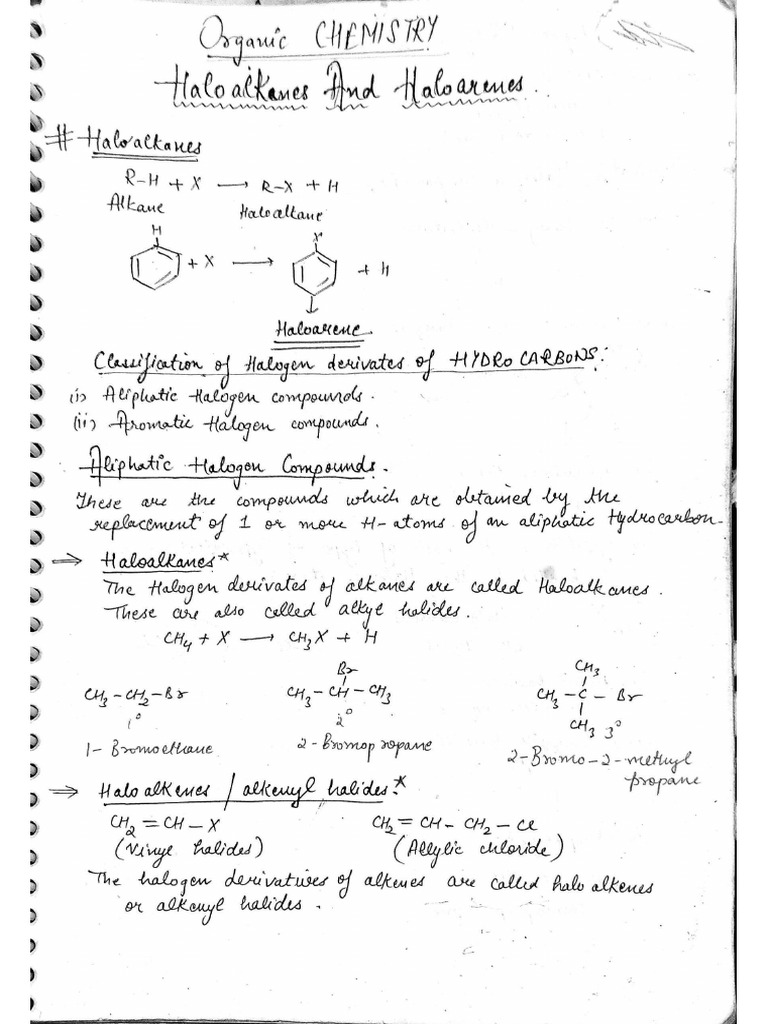 haloalkanes and haloarenes | PDF