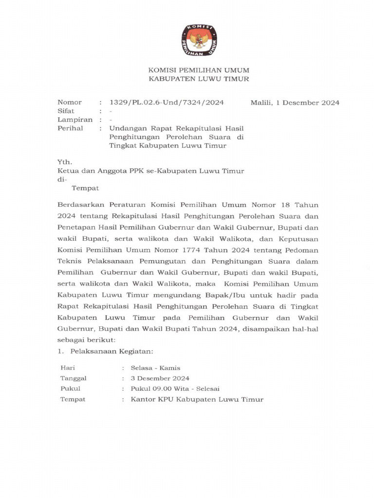 Und_ppk Pleno Rekap Kab. | PDF