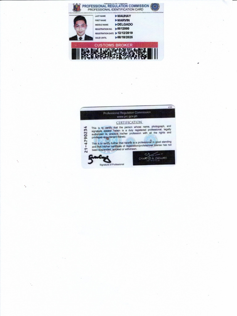 Scanned PRC Id | PDF
