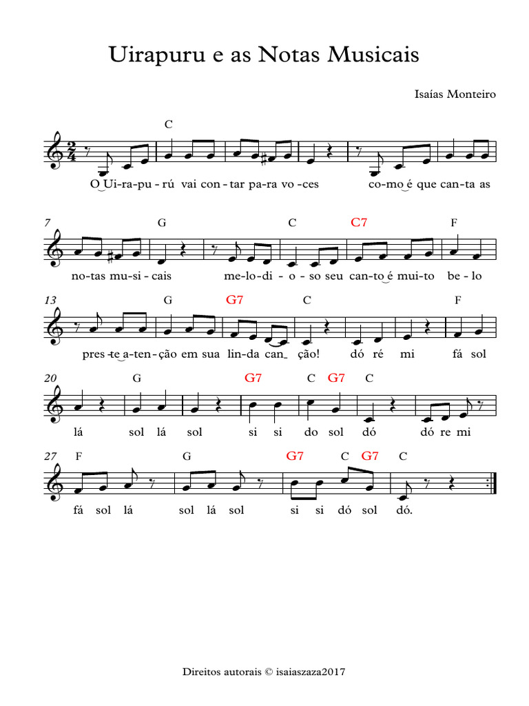Uirapuru e As Notas Musicais | PDF