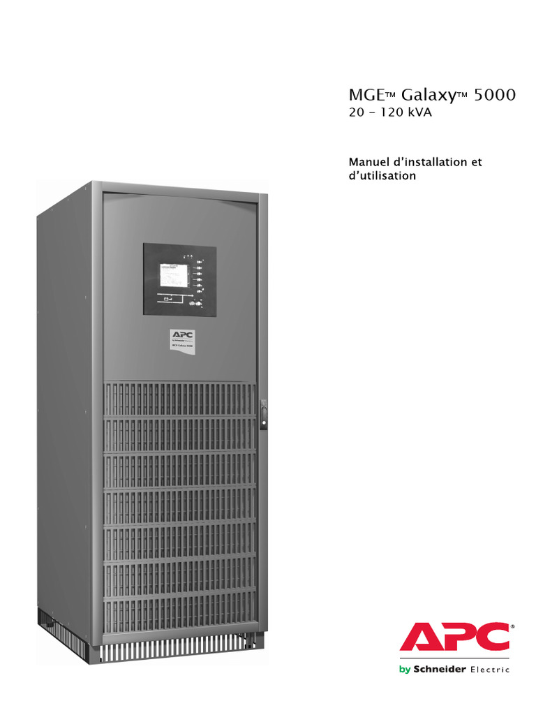 MGE UPS - UPS FR - 3MAN - GALAXY 5000 - 20-120 kVA - Manuel ...