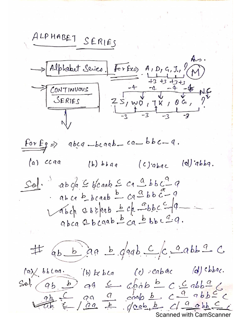 Alphabet Series Notes | PDF