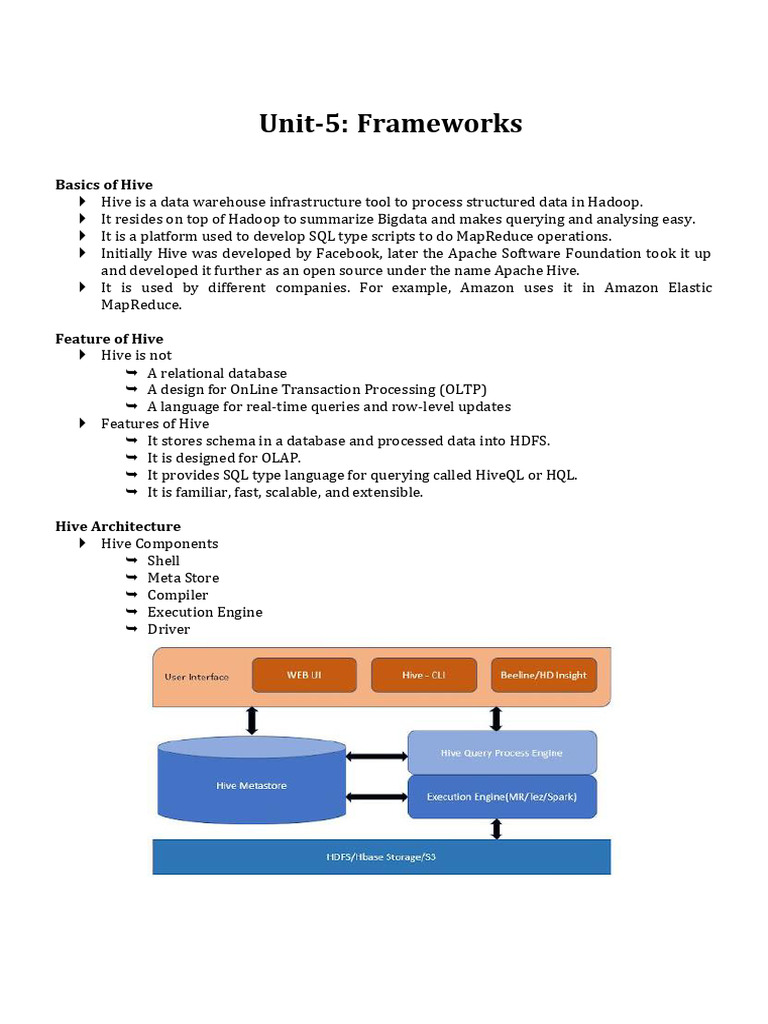 BDA Unit-5 | PDF | Apache Hadoop | Databases
