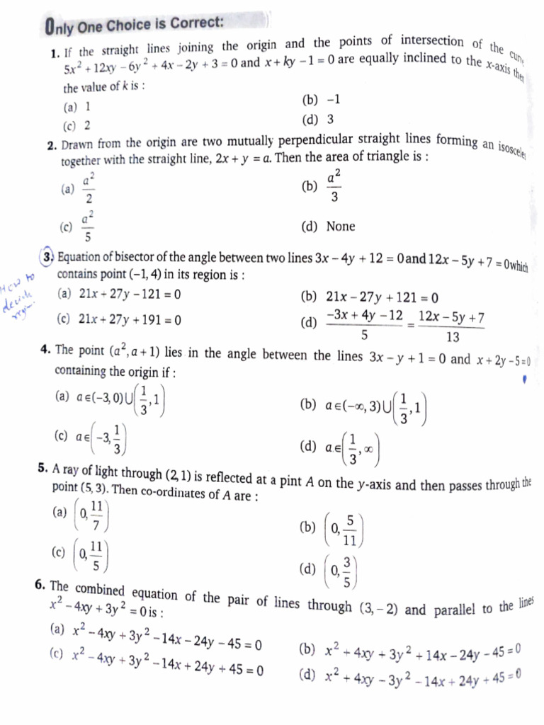 Advanced Coordinate Geometry Problems | PDF | Line (Geometry) | Triangle