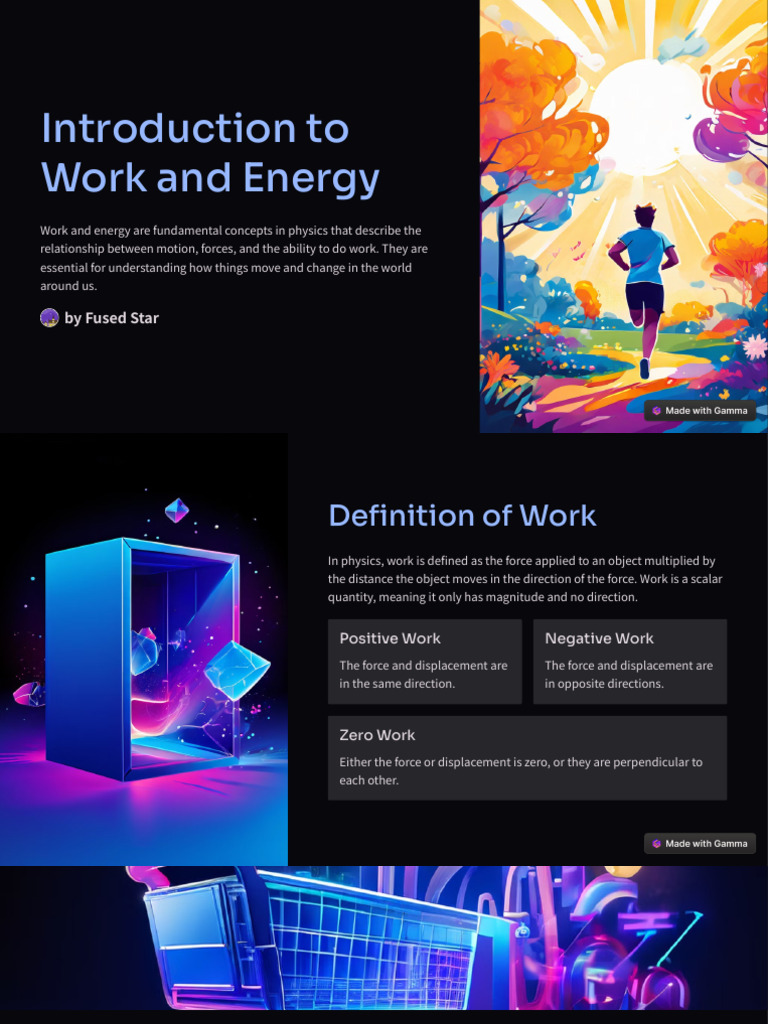 Introduction To Work and Energy | PDF | Potential Energy | Force