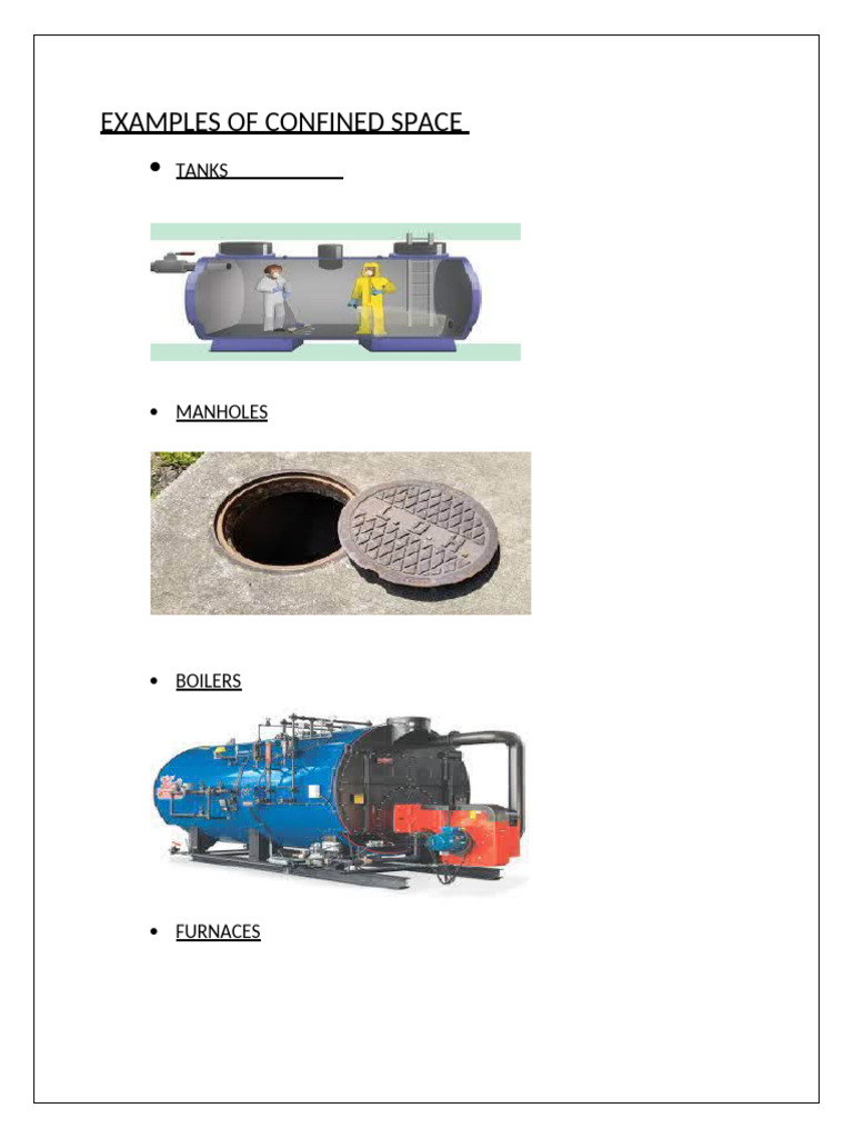 Examples of Confined Space | PDF
