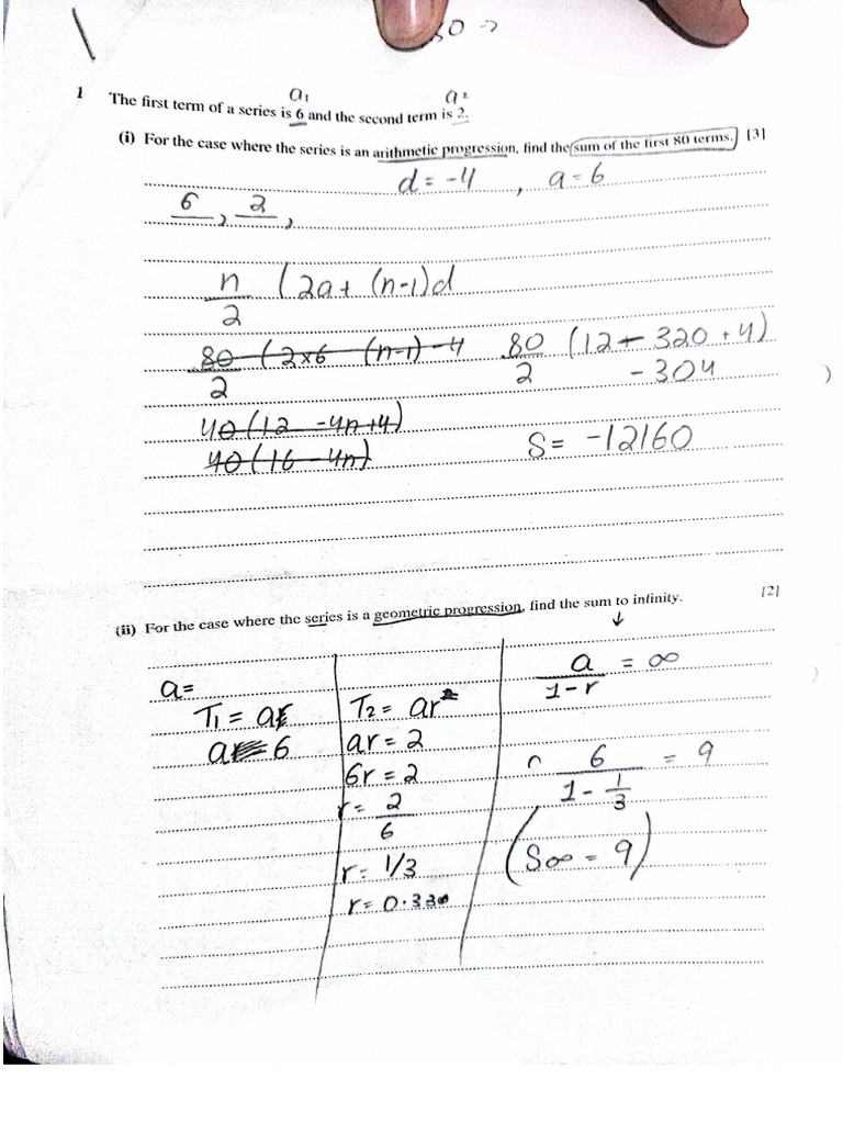 Maths Assignment 2 (Ap-Gp) Rayan CH | PDF