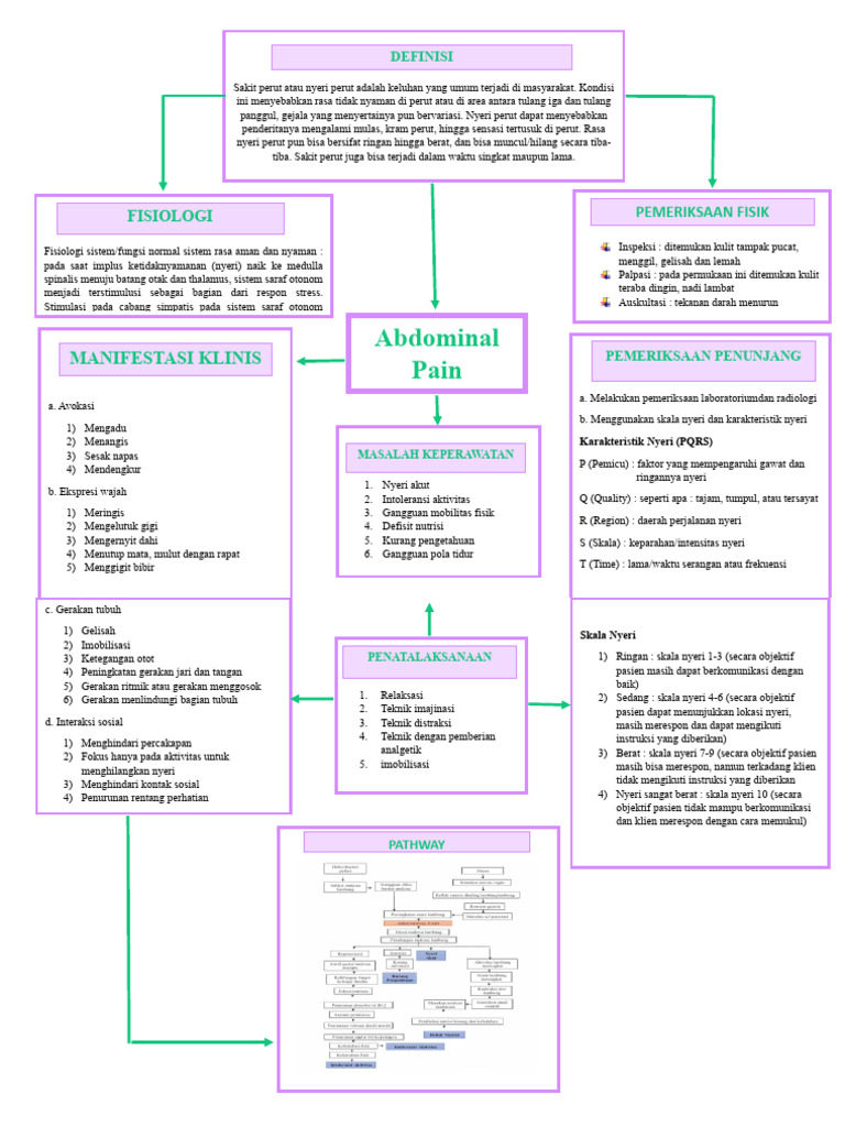 Pathway Nyeri Perut Akut dan Penatalaksanaan | PDF