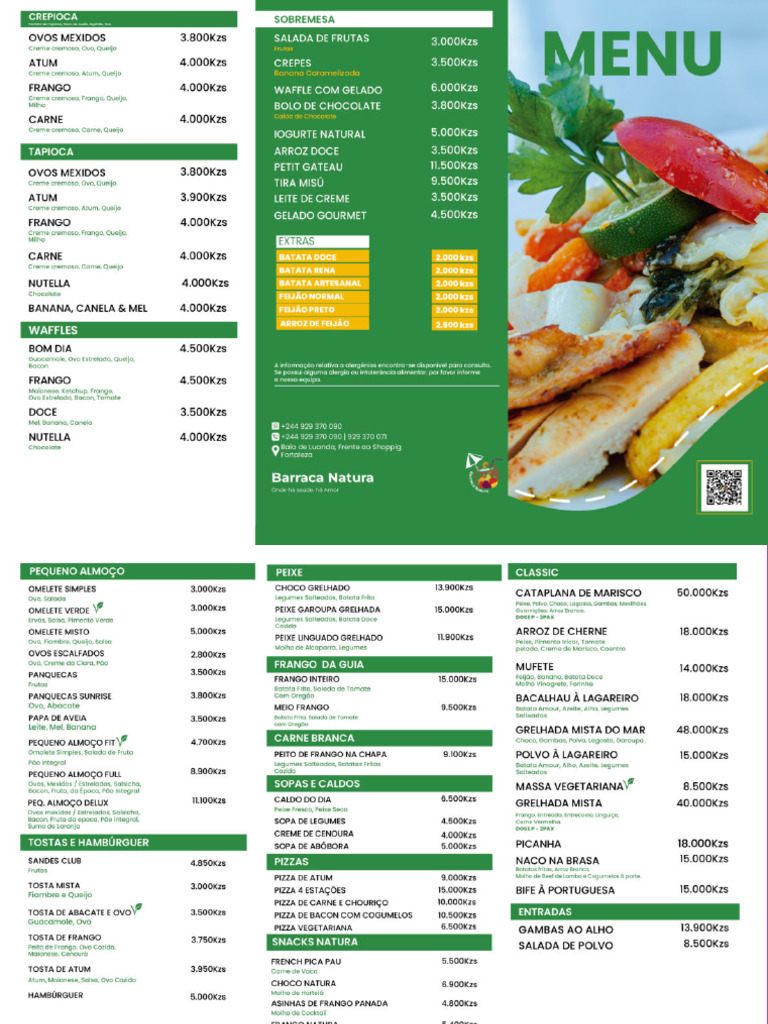 Menu Barraca Natura | PDF