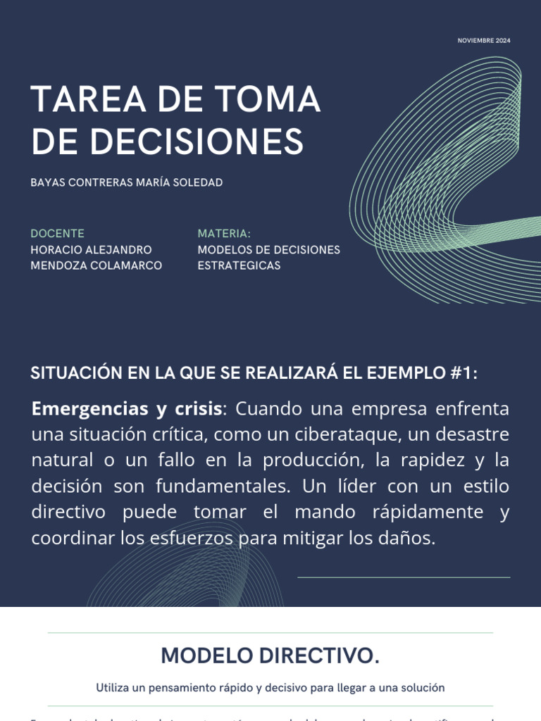 Tarea de Toma de Decisiones | PDF | Toma de decisiones | Plan de estudios