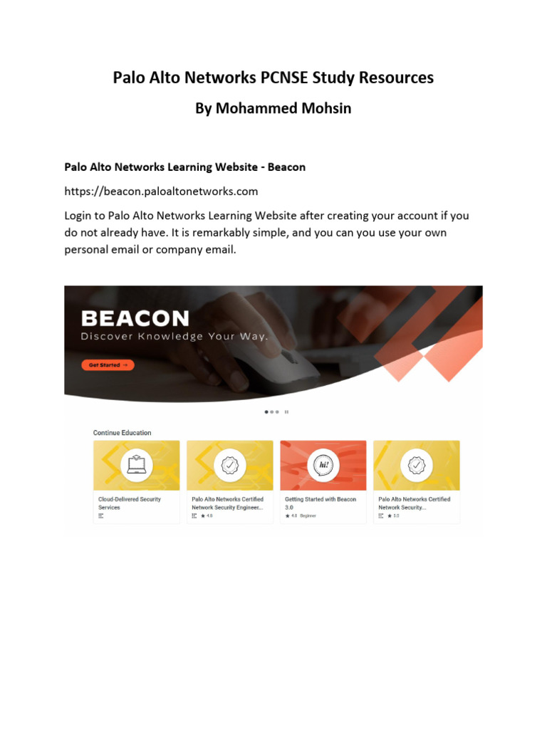 Palo Alto Networks PCNSE Study Resources | PDF